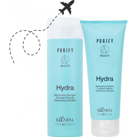 HYDRA TRAVEL KIT Drėkinamasis šampūnas ir kondicionierius su migdolų, alyvuogių, ryžių aliejais ...